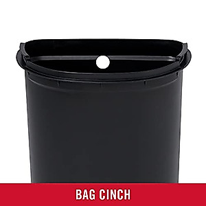 Rubbermaid Stainless Steel Semi-Round Step-On Trash Can, 1.6-Gallon, Charcoal, Small Wastebasket with Lid for Home/Kitchen/Bathroom/Office