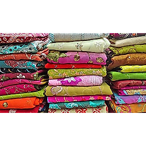Peegli Pack of 50 Assorted Wholesale Textile Indian Dupatta Women Scarves Handmade Mixed Fabric Lot