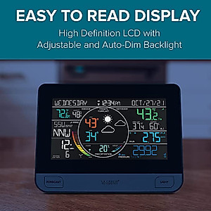 La Crosse Technology Complete Personal Remote Monitoring Wi-Fi Weather Station, Indoor/Outdoor, Temperature and Humidity, Rain Fall Data, Barometer, Black, V61