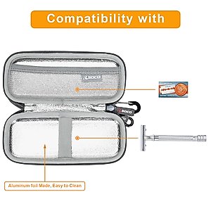 RLSOCO Case for Merkur Futur 23C/33C/34C/37C/38C Razor & works with Schick Razor