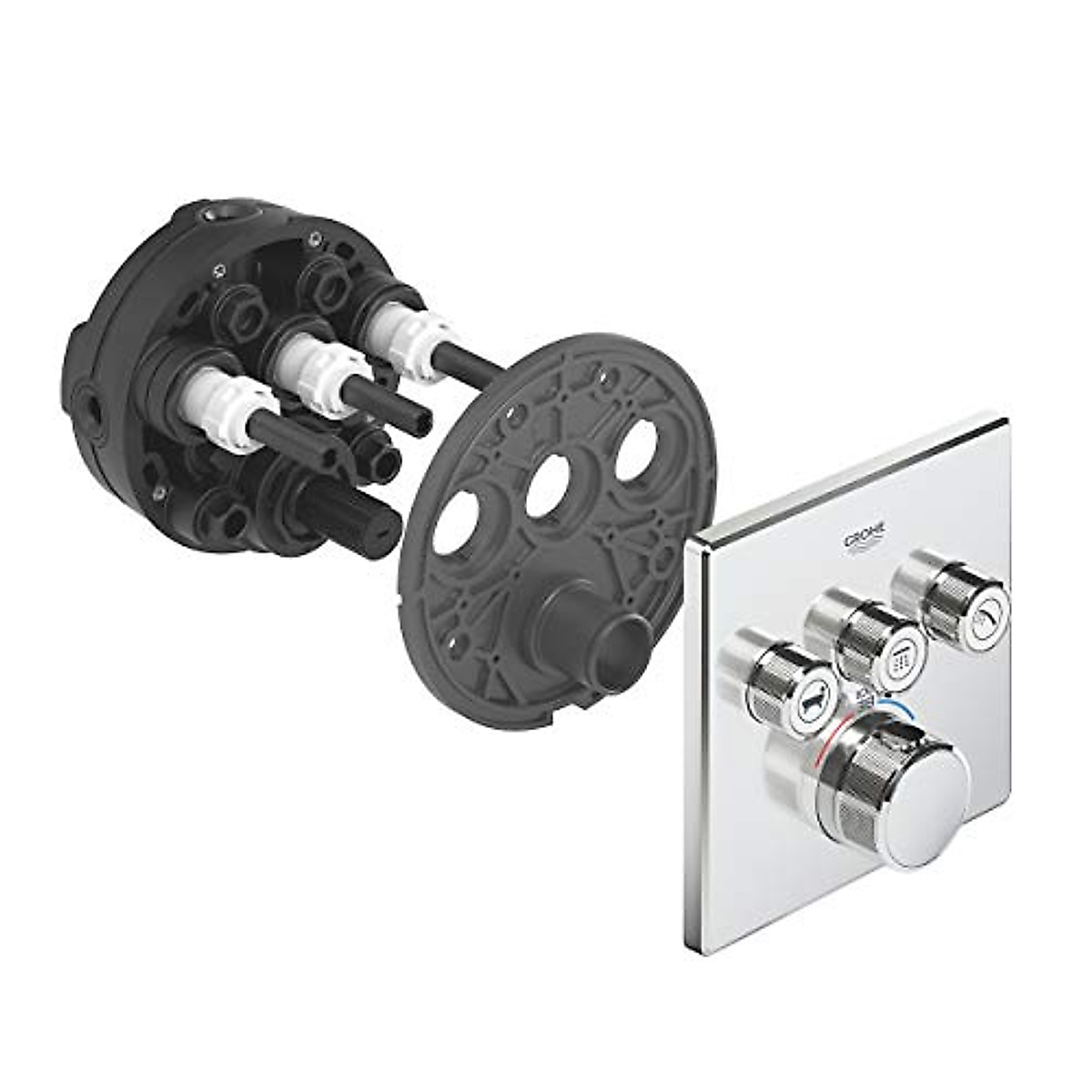 GROHE 29142000 Grohtherm Smart Thermostatic Trim With Control Module, Starlight Chrome