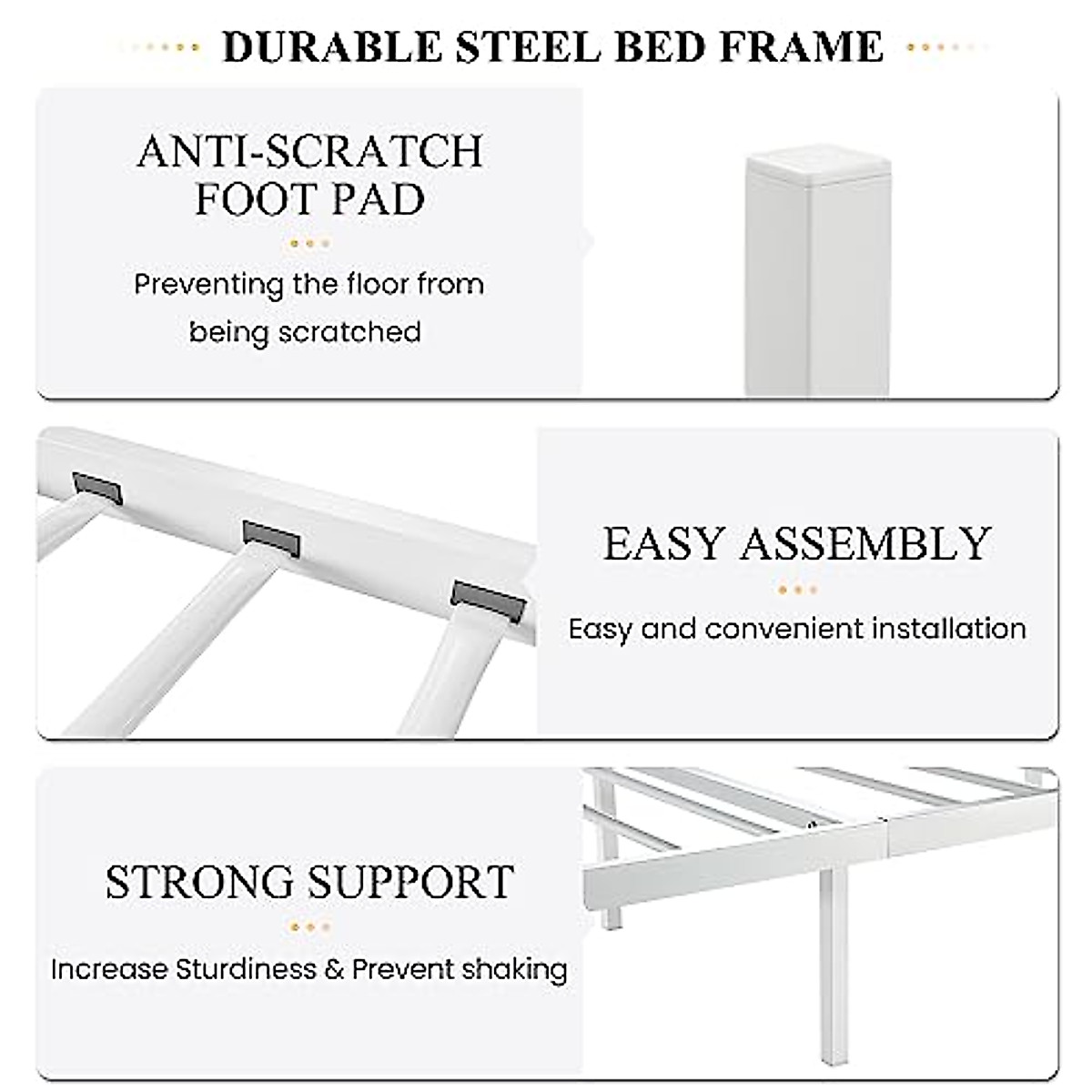 SHA CERLIN Twin Size Bed Frame for Kids,Metal Bed Frame with Butterfly Pattern Design Headboard & Footboard,No Box Spring Needed,Easy Assembly,White