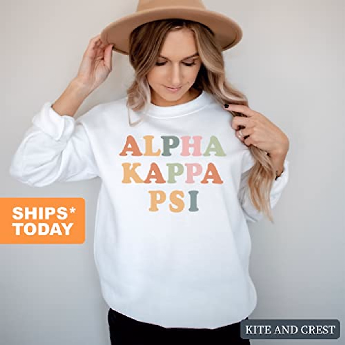 Alpha Kappa Psi For Everyone Sweatshirt - Fraternity Crewneck Sweatshirt White