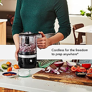KitchenAid 5 Cup Cordless Food Chopper, Onyx Black