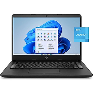 hp Stream Laptop, 14" HD Display, Intel Celeron N4120 Processor, 8GB Memory, 128GB Storage (64GB eMMC + 64GB USB), 1-Year Office 365 Webcam, HDMI, Wi-Fi, USB-C, Windows 11 Home, Jet Black