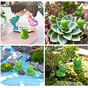 JKanruh 30 Pcs Mini Animals Miniature Resin Frogs,Cute Frogs Fairy Garden Moss Landscape Ornaments for Outdoor Decoration,Home Décor …