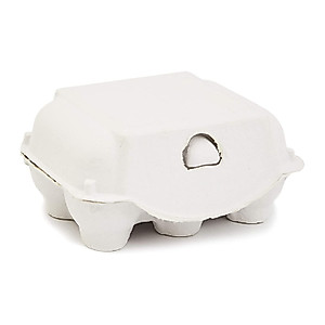 Juvale - Empty Egg Cartons (20 Pack), Half Dozen, White