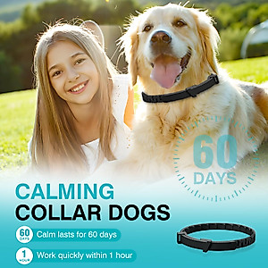 Calming Collar for Dogs 6 Packs Dog Pheromone Collars Relief Anxiety Stress Separation and Bad Behavior Pheromones Calm Lasts 60 Days 25 Inches Size Adjustable Waterproof Fit Small Large Medium Breed