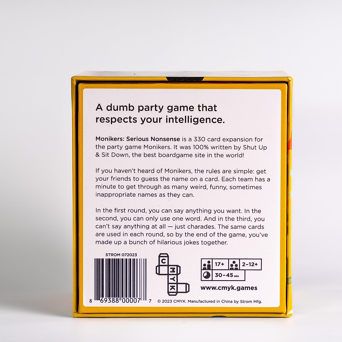 CMYK Monikers: Serious Nonsense with Shut Up & Sit Down - A Dumb Party Game That Respects Your Intelligence