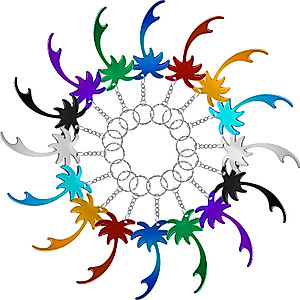 24 Pcs Palm Tree Bottle Opener with Keychain Key Tag Chain Ring for Wedding Hotel Restaurant Home Party Favors and Supplies Gifts, Random Colors