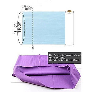 TinaKim Ribbing Fabric for Cuffs, Jacket Hoodies Waistbands Neckline Material, for Sweatshirts Costume Sewing (Black 68, 43x8in)