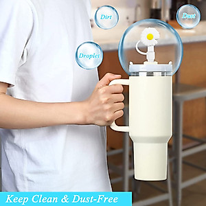 4Pcs Straw Cover Cap for Stanley Cup,Silicone Straw Topper Compatible with 30&40 Oz Tumbler with Handle,Straw Tip Covers 10mm for Stanley Cups Accessories (4PCS)