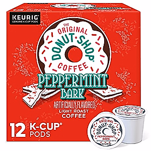 The Original Donut Shop Peppermint Bark Coffee, Black, 12 K-Cup Pods, 4.1 Oz