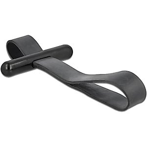 Delock Cable Ties with Rubber Loop, Black.