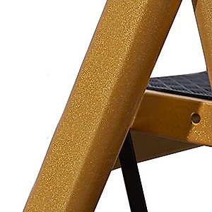 PENGJIE Folding Ladder Step Stool Ladder Stool 2 Step Folding Heavy Duty Steel Portable Anti Slip Mat Tread Compact 150 Kg Capacity