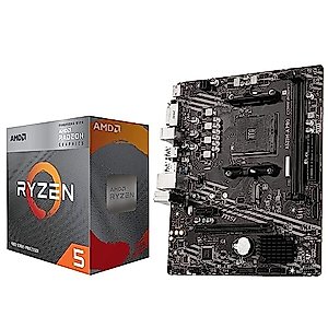 AMD Ryzen 5 4600G 6-Core 12-Thread Unlocked Desktop Processor with Wraith Stealth Cooler Bundle with GIGABYTE B450M DS3H WiFi MATX AM4 Gaming Motherboard
