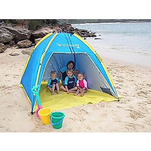 BANZ UV Protective Sun Shelter Beach Tent - Pop Up Beach Tent Sun Shelter for Family - Baby Beach Tent with UPF50+ Protection - Lightweight & Easy Setup Beach Sun Shelter for 2 Adults & 2 Kids