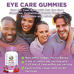 Adult Multivitamin Multimineral Gummies & Eye Care Gummy Vitamins Bundle by MaryRuth's | Vitamin C, Vitamin D and E | B Vitamins | Biotin | Zinc | Supplements for Eye Health, Vegan, Non-GMO