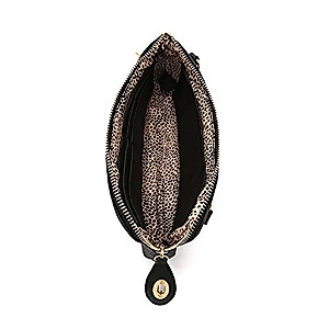 LOVESOME Women's Small Crossbody Bag Wristlet Clutch(Black)