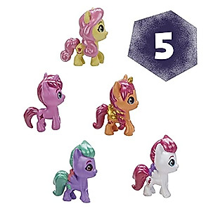 My Little Pony Mini World Magic Epic Crystal Brighthouse Toy, Buildable Playset with 5 Collectible Figures, for Kids Ages 5 and Up