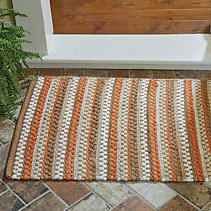 Park Designs Pumpkin Seed Chindi Rug 2X3