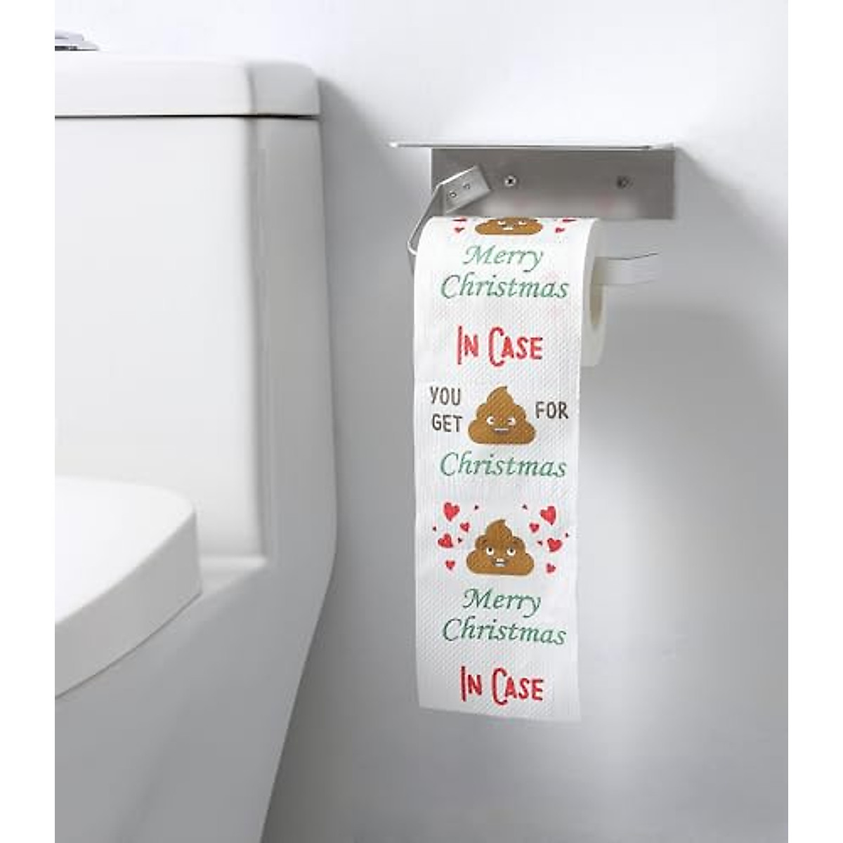 Funny Christmas Toilet Paper Roll 3-ply Funny Christmas Gifts for Coworkers Office Fun Gifts for Dad Mom Cool Novelty Gifts Mens Womens Cute Boyfriend Girlfriend Grandma Wife Husband