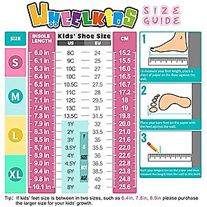 Wheelkids Roller Skates for Girls Ages 10-12, Pink Unicorn Adjustable Rollerskates Youth Beginners 4 Sizes with Light Up Wheels