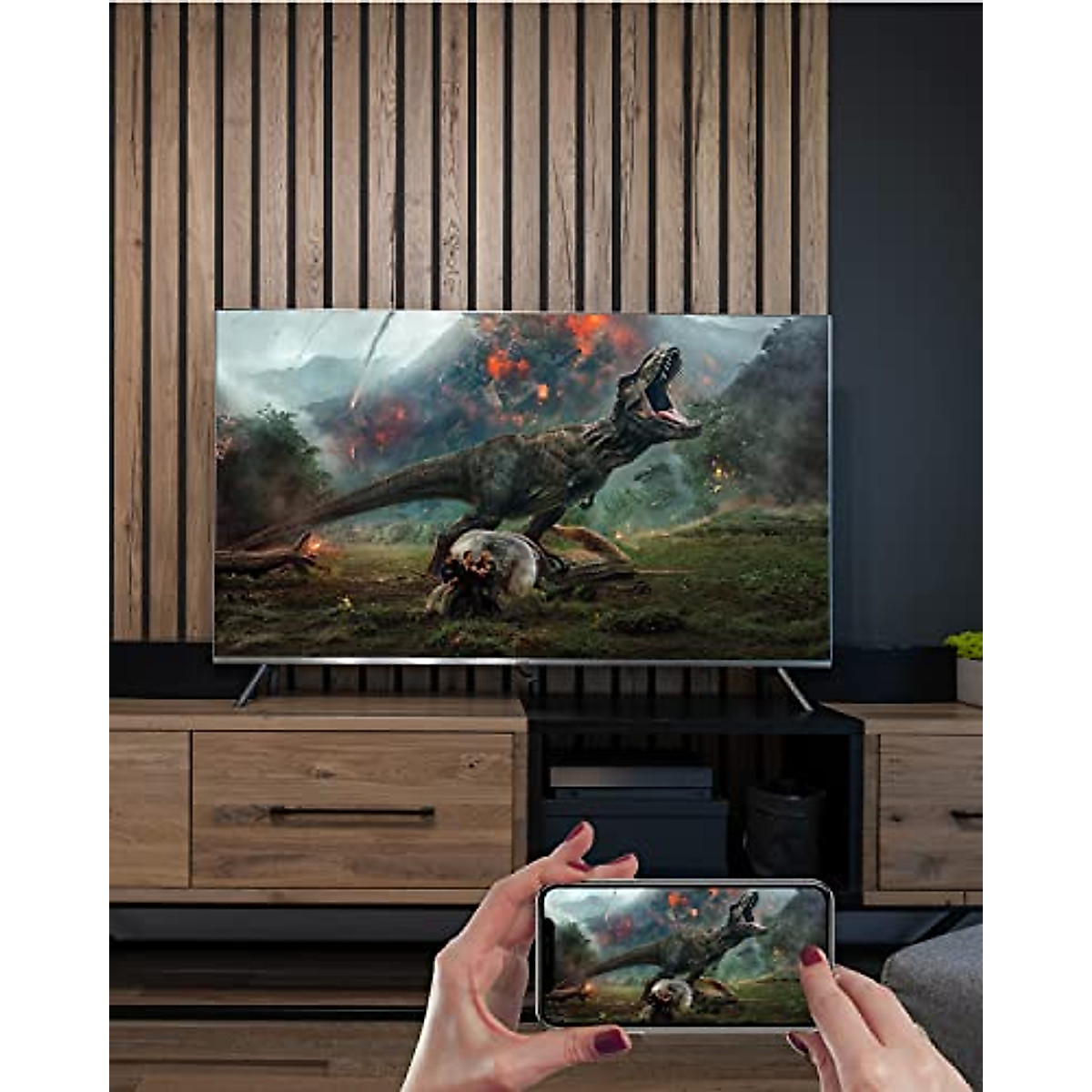 SYNAGY HDMI Screen Mirroring Dongle Connecting to TV/ Projecotr/ Monitor,Support Android, iOS and Windows, with HDMI Extension Cable