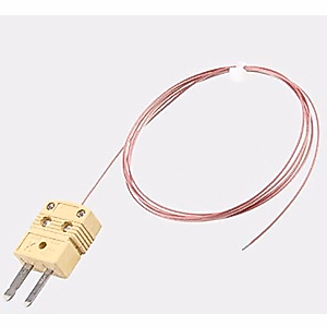 5pcs Pack High Accuracy K Type Mini-Connector Thermocouple Temperature Probe Sensor, 1 Meter Long Measure Range -200°C~260°C (-328°F~500°F)