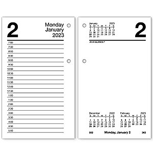 AT-A-GLANCE 2023 Daily Desk Calendar Refill, 3-1/2" x 6", Loose Leaf, Recycled (E717R50)