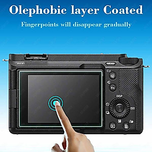 ULBTER Screen Protector for Sony Alpha A7C II A6700 6700 7C II ZV-E1 ZVE1 A7C2 Camera & Hot Shoe Cover 0.3mm 9H Hardness Tempered Glass Cover Anti-Scrach Anti-Fingerprint Anti-Bubble [3+2 Pack]