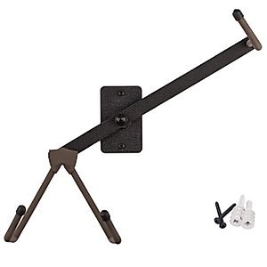 Ukulele Horizontal Wall Mount Stand for Violin Mandolin Ukele Pinaple Concert Compatible Safely Accessories without Case String Swing Black CC15S-FW
