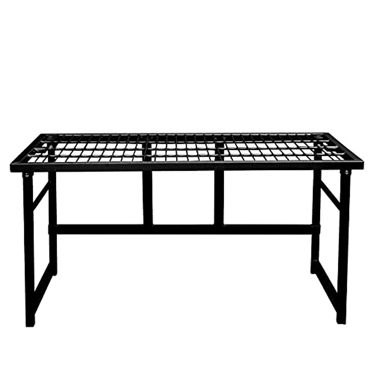 Origami R1 Stackable Storage Shelf, Collapsible/Foldable Steel Shelving Holds up to 150 Pounds (Per Rack), Modular Heavy Duty Garage Storage & Organization Utility Shelf (2-Pack) (Black, R1)