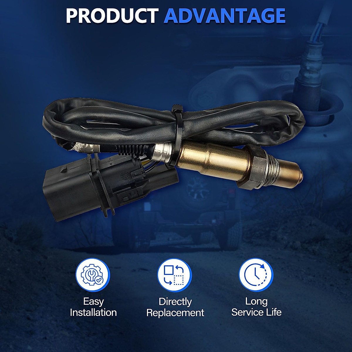 Maxfavor 2Pcs Upstream Downstream O2 Oxygen Sensor Replacment for 2000 1999 1998 1997 1996 Chevy Tahoe 5.7L Trans Code 4L60E, 1998-2002 Express 1500/2500 5.0L 234-4012 x1 234-4018 x1 02 Sensor