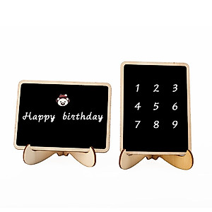Mini Chalkboards Place Cards 3.94 X 2.95 Inch with Easel Stand and Erasable Chalk for Weddings, Party Supplies, Table Numbers, Food Signs and Special Event Decoration (20 Sets)