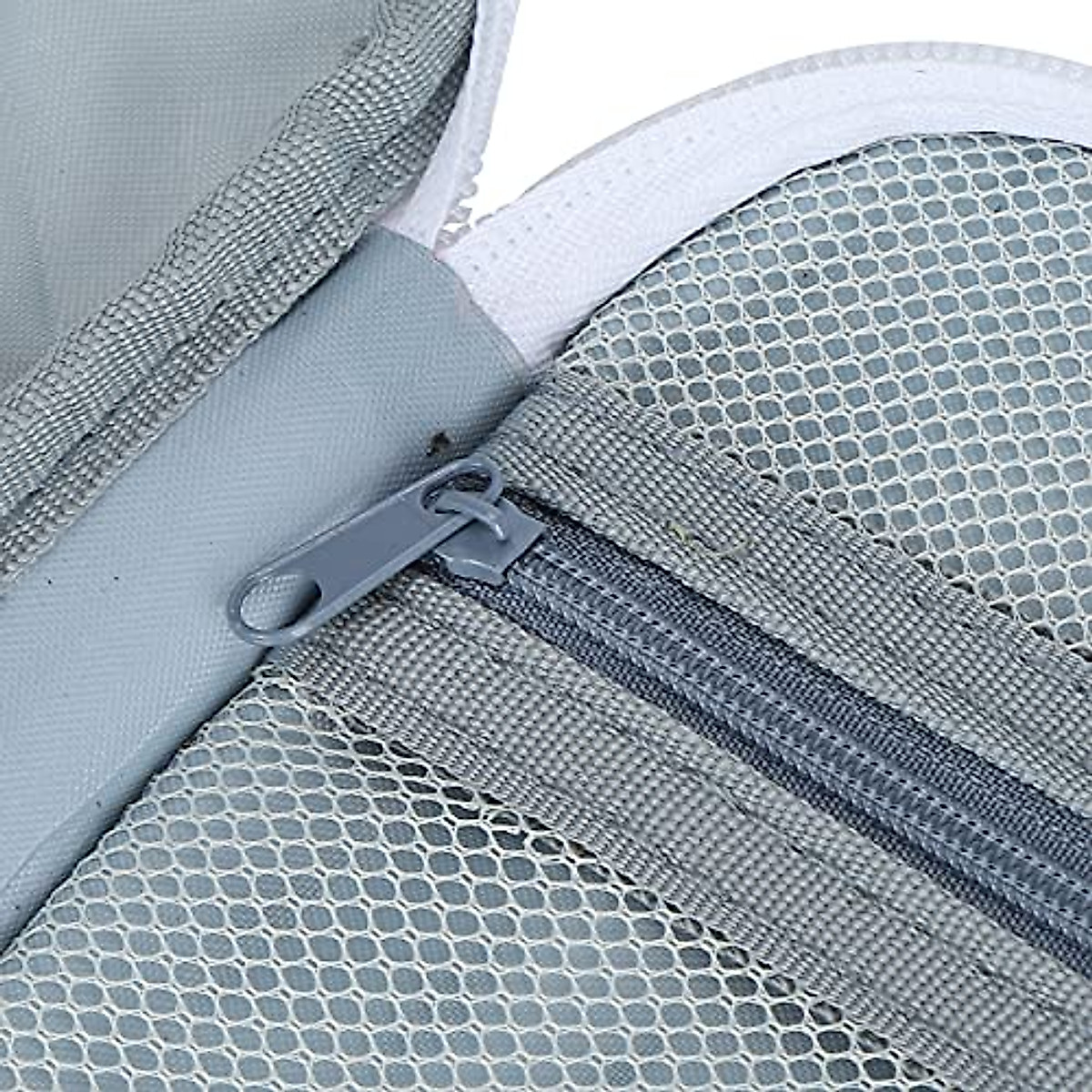 MIWEITOO Knitting Tools Storage Case Double Layer Crochet Hook Zipper Bag with Mesh Pockets, Portable Knitting Tote Basket Yarn Bags Large Craft Supplies Bag