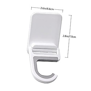 ADOCARN 3pcs Punch Free Kitchen Gardening Organizer Anti- Storage Holder Broom Hooks Bathroom Garden Hanger Mop Slip Mounted Holds and Hook Garage Self Wardrobe Self-Adhesive Laundry