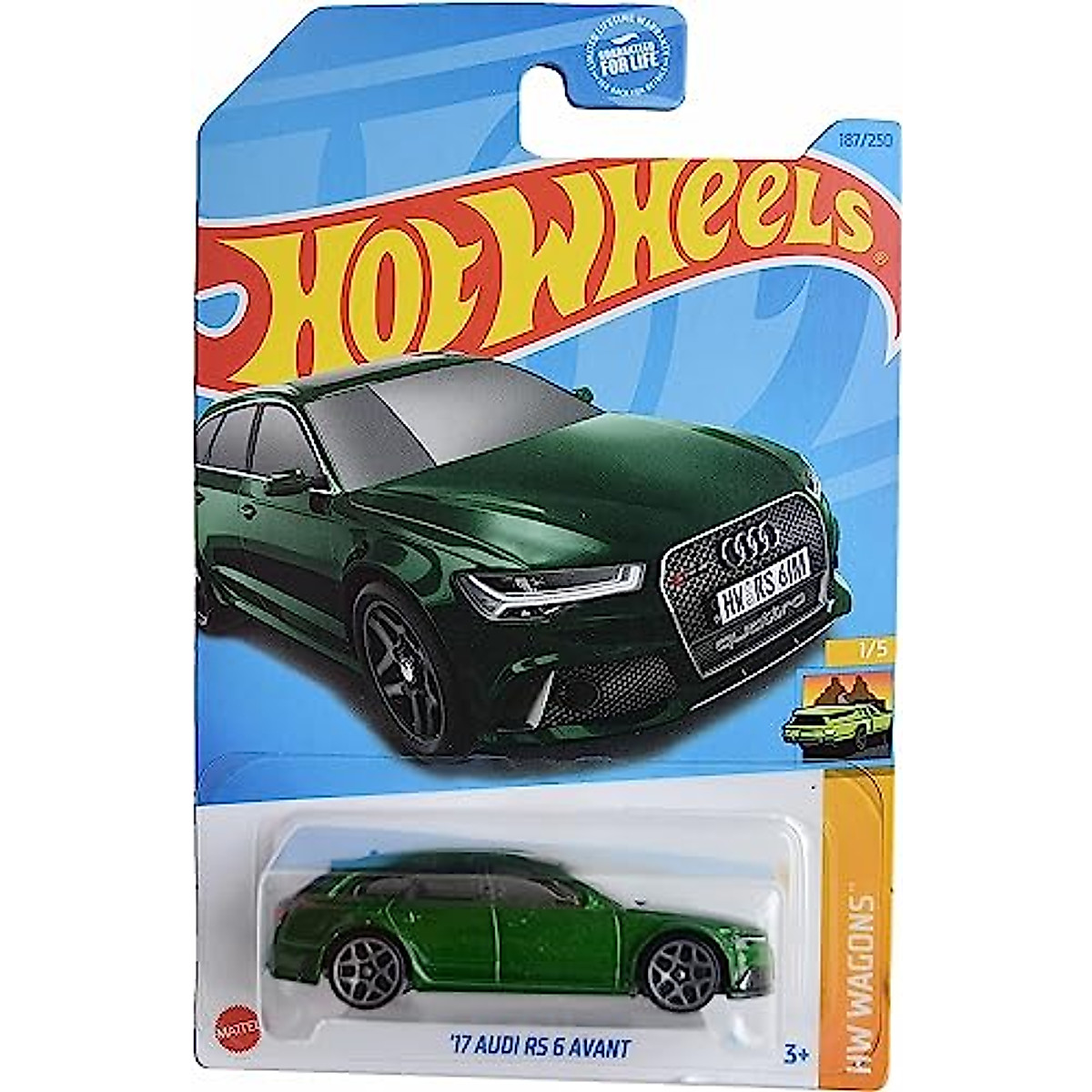 Hot Wheels '17 Audi RS 6 Avant, HW Wagons 1/5 [Green] 187/250