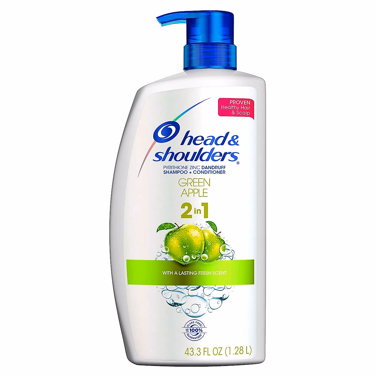 Head and Shoulders Green Apple Anti-Dandruff 2 In 1 Shampoo & Conditioner, 43.3 Fl. Oz,, 43.3 Oz ()