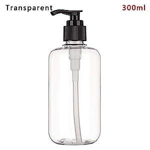 FKJLUN Soap Dispenser Pump 100/200/300ML Foaming Bottle Liquid Soap Whipped Mousse Points Bottling Shampoo Lotion Shower Gel Foam Pump Bottles Travel Hand Lotion Bottle (Color : 300ml Transparent)