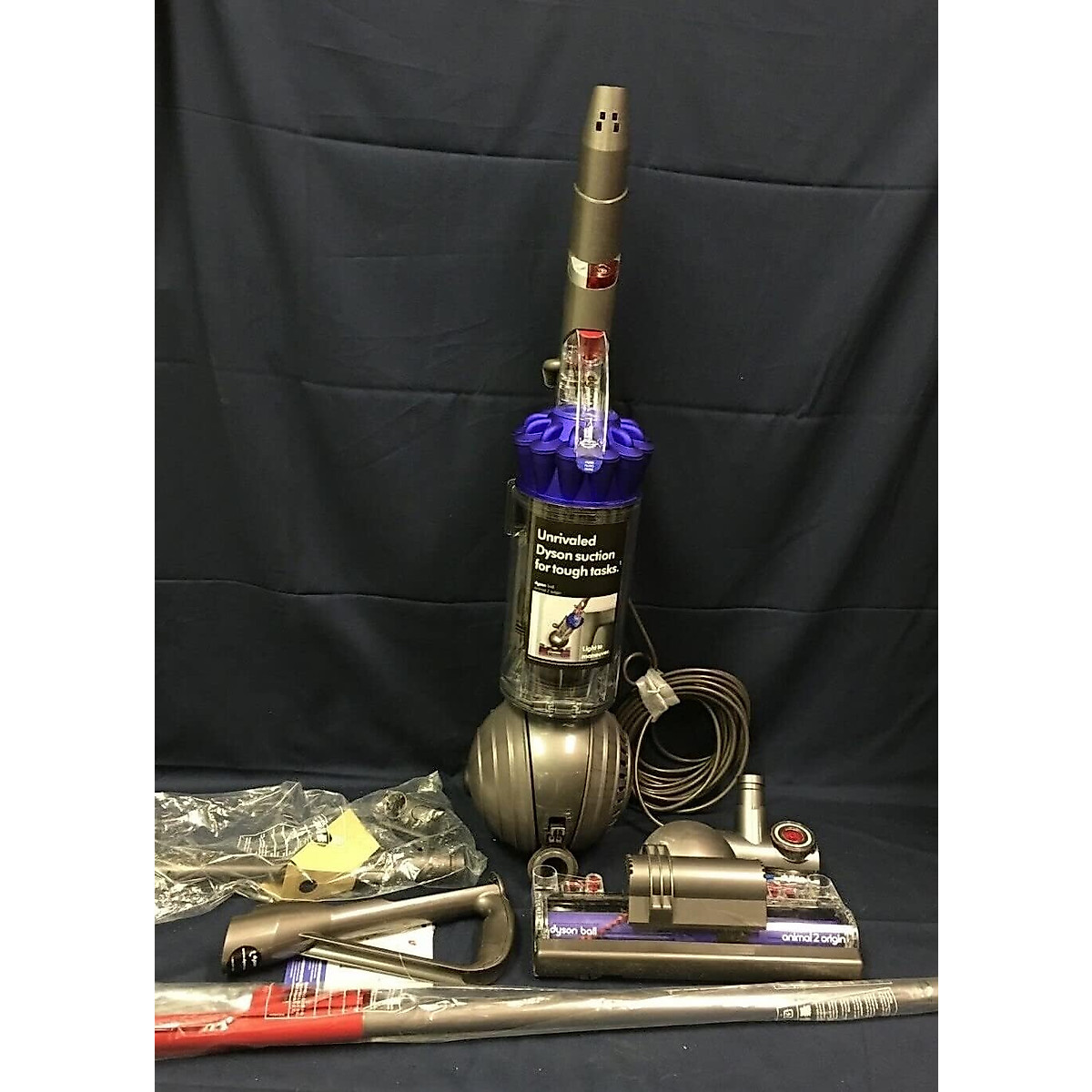 Dyson Ball Animal 2 Upright Corded Vacuum Cleaner: HEPA Filter, Height Adjustment, Self-Adjusting Cleaner Head, Telescopic Handle, Rotating Brushes, Blue