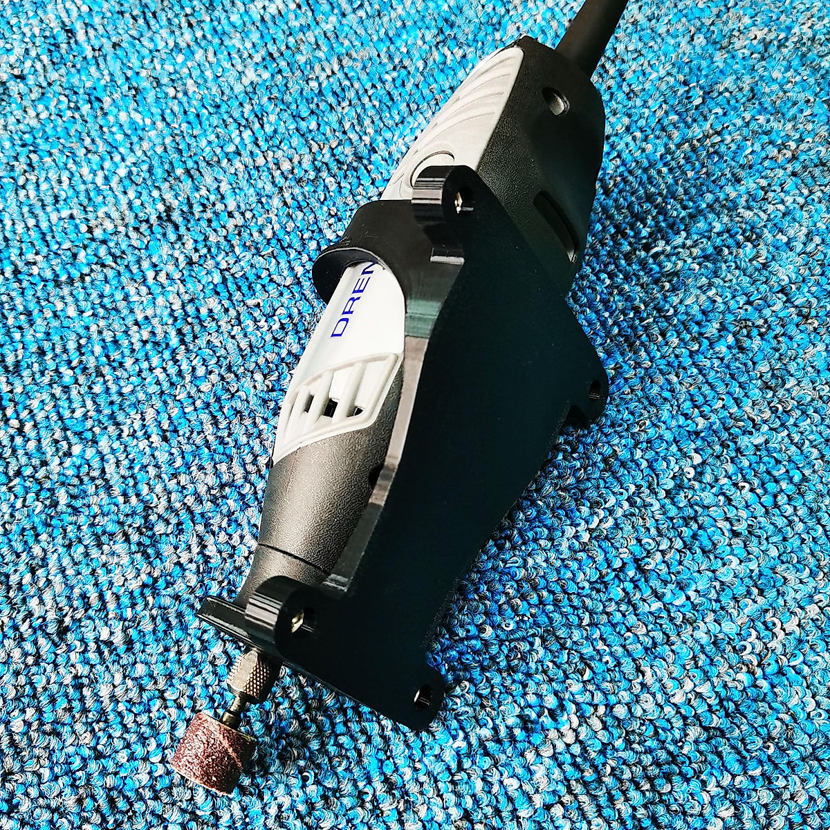 ZYRELYNX Easily Working Mount Compatible with Dremel 3000, Rotary Tools Mount Base Fixed on Table, Bench, An Auxiliary Accessory for Freeing Your Hands(Excluding Rotary Tool), Black