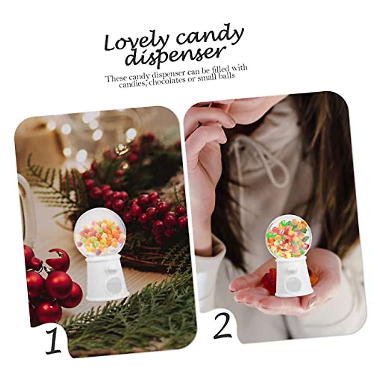 Abaodam 8pcs Mini Machine Cake Favor Boxes for Wedding Mini Vending Machine Money Coin Bank Mini Gumball Machine for Kids Cake Topper Decor Gumballs Machines for Candy