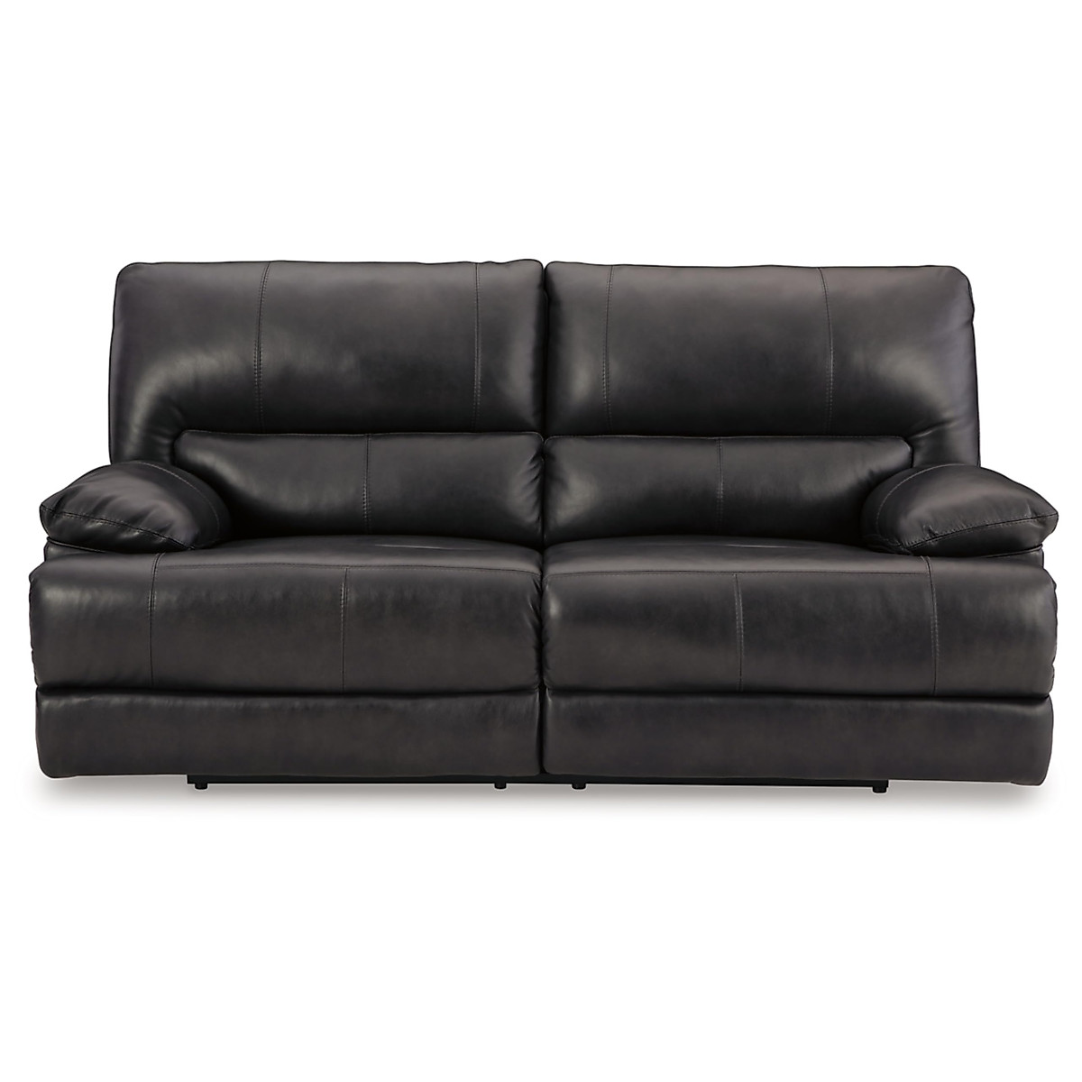 Signature Design by Ashley Mountainous Modern Leather Match Wall Hugger Power Reclining Sofa with Adjustable Headrest and USB Ports, Black