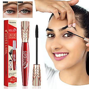 Outfmvch Curling Mascara Thick Volumizing Eyelashes, Long-Lasting Fast Dry Crown Shaped Mascara, Lengthened Eyelash Soft Full Lashes, Natural Smudge-Proof Mascara Black