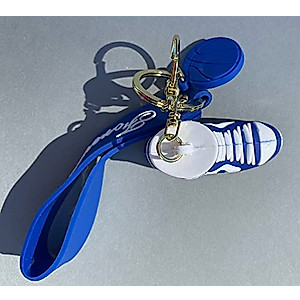 Sneaker Keychain, 3D Mini Basketball Shoe Keychains for Men Women Kids, Fashion Sports Keychains Gift for Sports Fan (KC-010-BLUE)