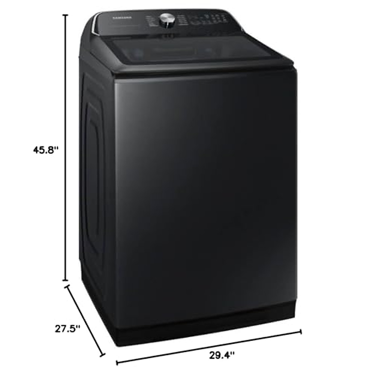 Samsung 5.5 Cu. Ft. Smart Top Load Washer with Super Speed Wash in Brushed Black