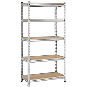 Topeakmart 5-Shelf Adjustable Storage Shelves Heavy Duty, Garage Shelving Units and Storage, 36" W x 18" D x 73" H