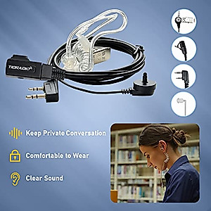 TIDRADIO TD-M8 2 Way Radio Walkie Talkies Rechargeable VOX License-Free Two Way Radio with Earpiece Walkie Talkies for Adults School Church Restaurant Business Office (10 Pack)