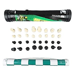 Airshi Chess Game Sets, Puzzled Portable Chess Set Board Game Roll Up Chessboard for Party